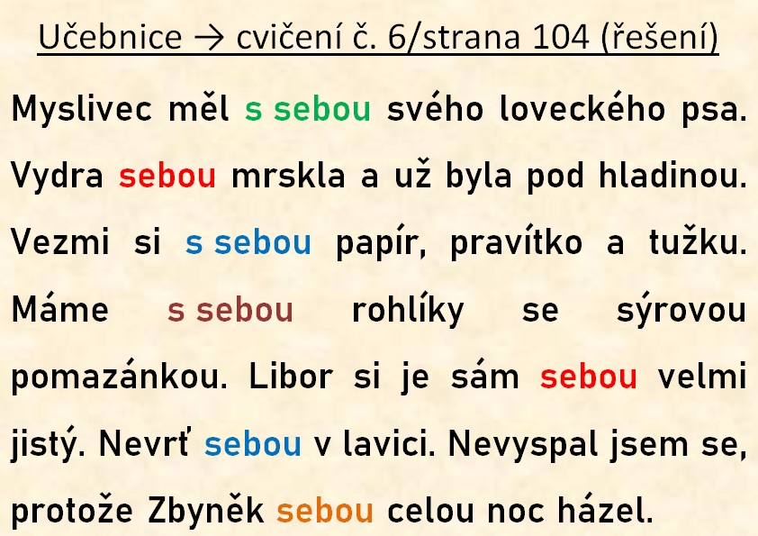 Strana 104/6 → řešení :: ČJ